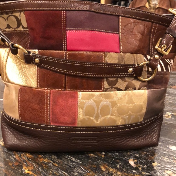 Coach | Bags | Coach Leather Color Block Hobo | Poshmark